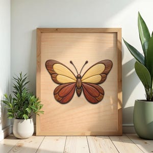 Butterfly Intarsia Wood Art Pattern, Scroll Saw PDF (digital Download ...
