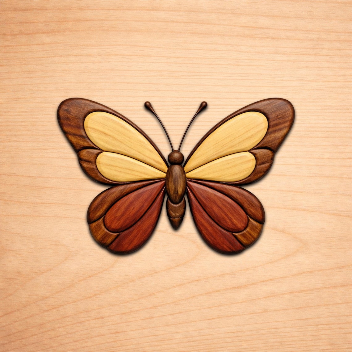 Butterfly Intarsia Wood Art Pattern, Scroll Saw PDF (digital Download ...