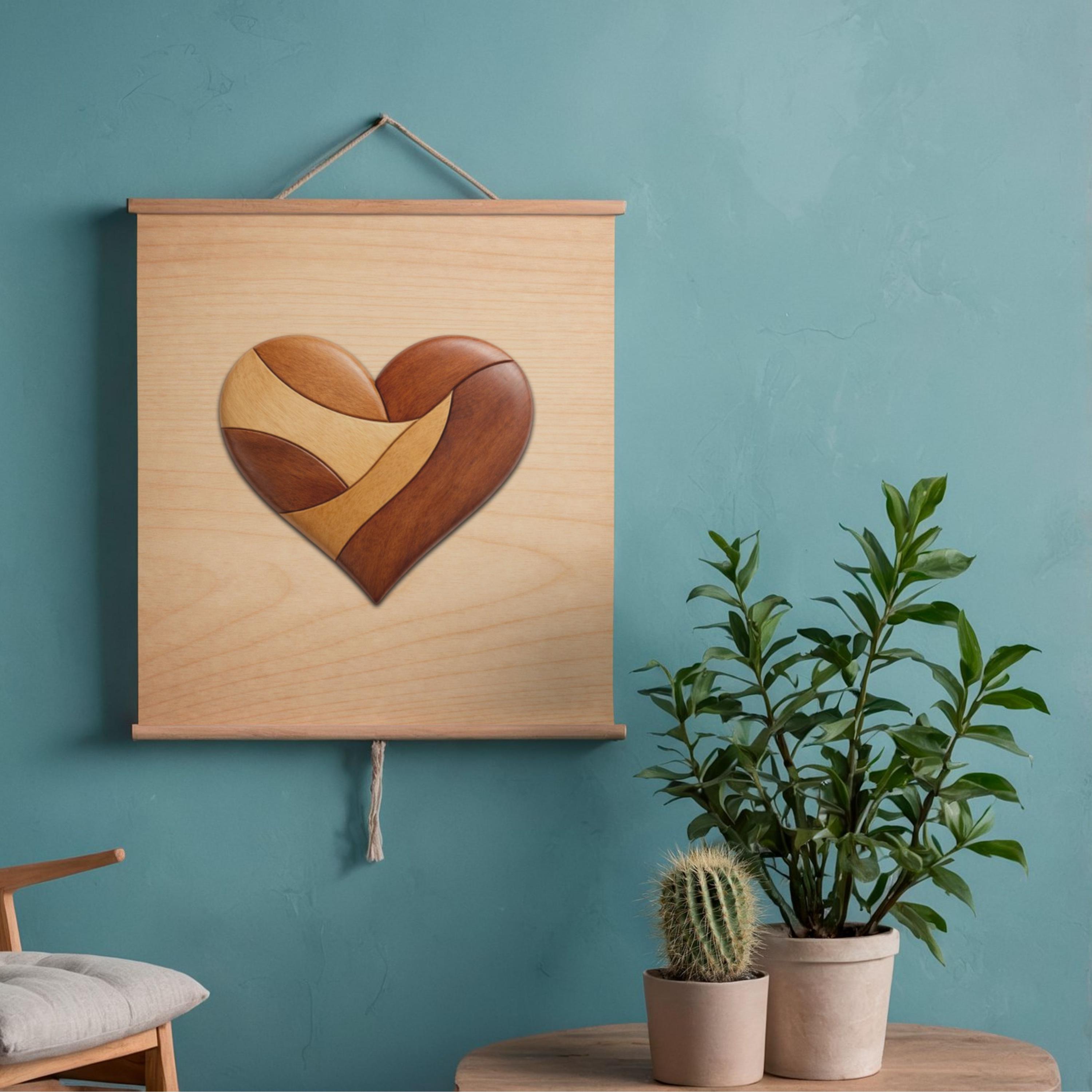 Heart Wood Intarsia Patterns, Intarsia Pdf Pattern, Scroll Saw Patterns ...