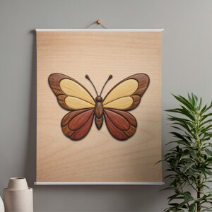 Butterfly Intarsia Wood Art Pattern, Scroll Saw PDF (digital Download ...