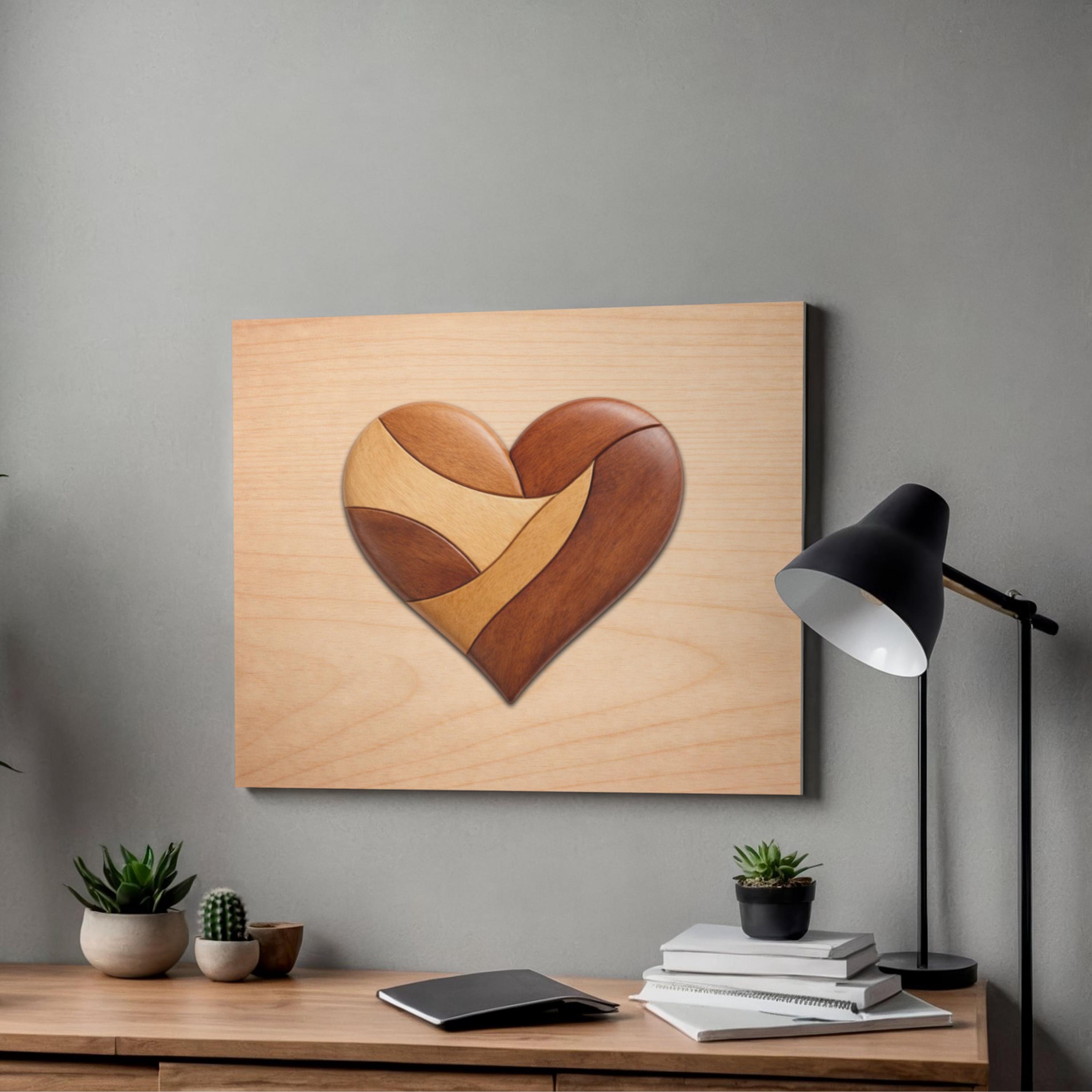 Heart Wood Intarsia Patterns, Intarsia Pdf Pattern, Scroll Saw Patterns ...
