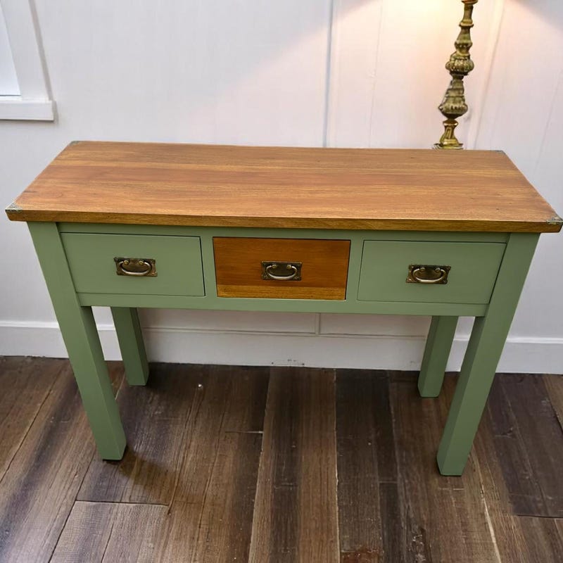 Slim Console Table Green - Etsy UK