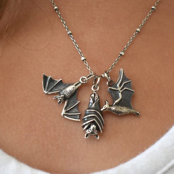 Bat Necklace - Etsy