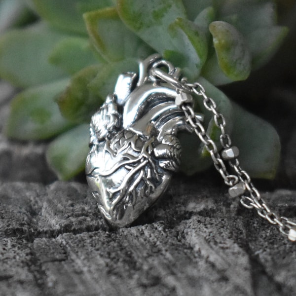 Human Heart Necklace - Etsy