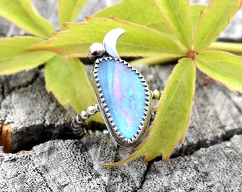 Moon Ring Crescent Moon ring Moon phase ring moon phases | Etsy