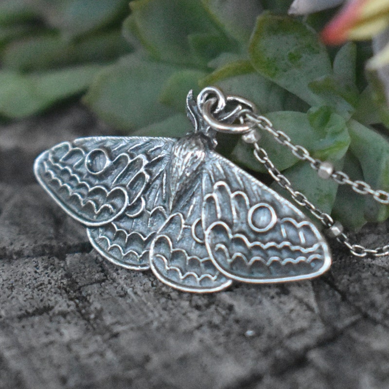 Moth Necklace - Etsy