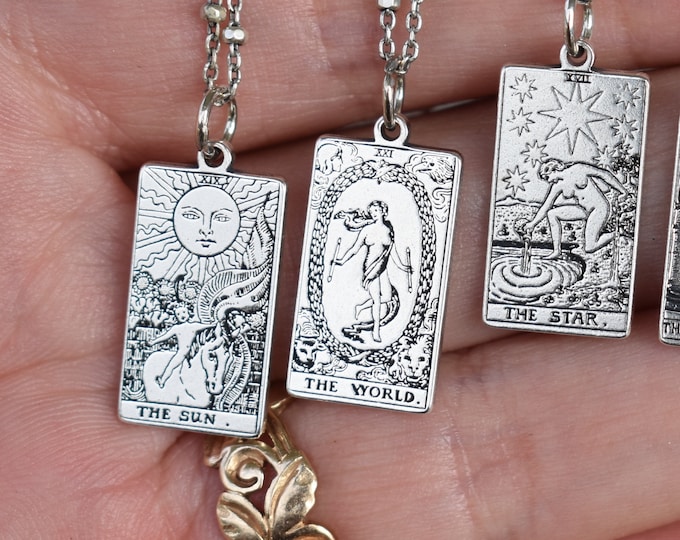 22 Cards, Tarot Necklace, Tarot Card Necklace, Rider Waite Tarot, Tarot ...