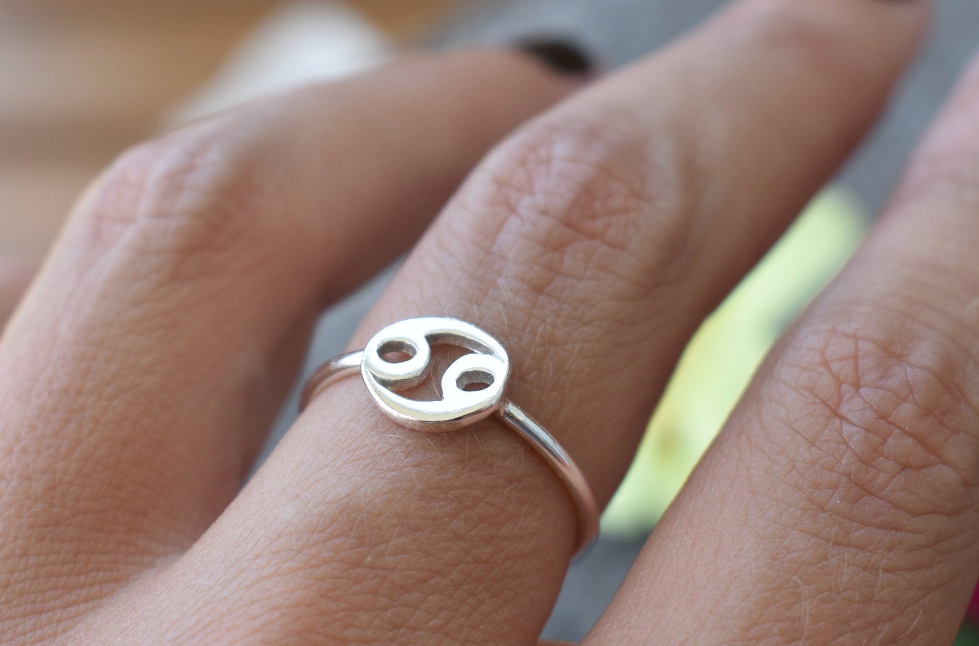 Zodiac Ring Zodiac Sign Ring Cancer Ring Birth Date Ring | Etsy