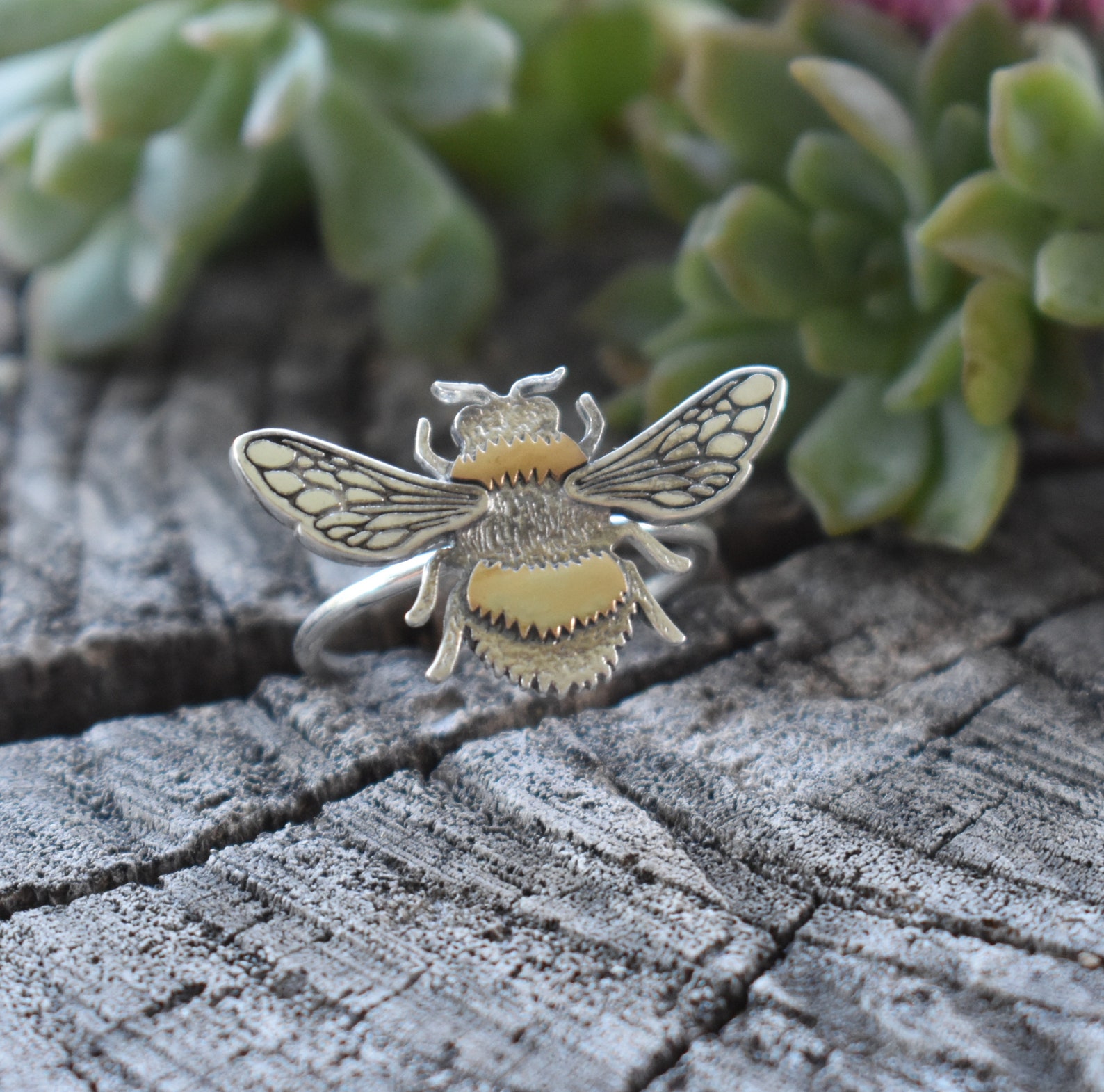 Bee Ring Bumble Bee Ring Gold Bee Ring Silver Bee Ring - Etsy