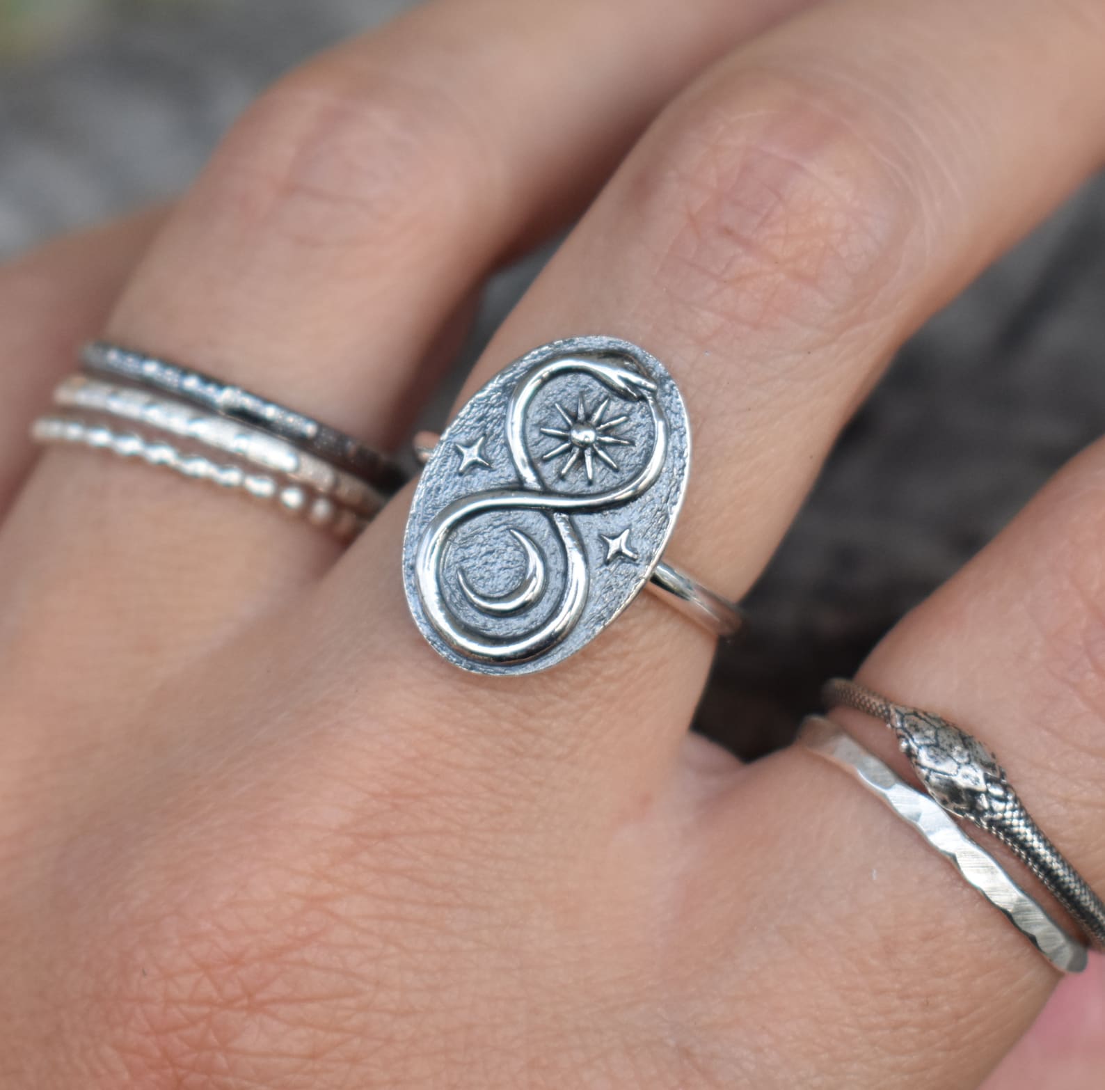 Infinity Snake Ring Ouroboros Ring Sterling Silver Snake - Etsy