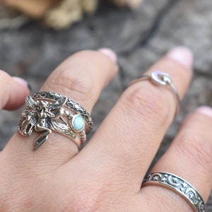 Fairy Ring, Forest Fairy Ring, Silver Fairy Ring, Silver Rings, Opal ...