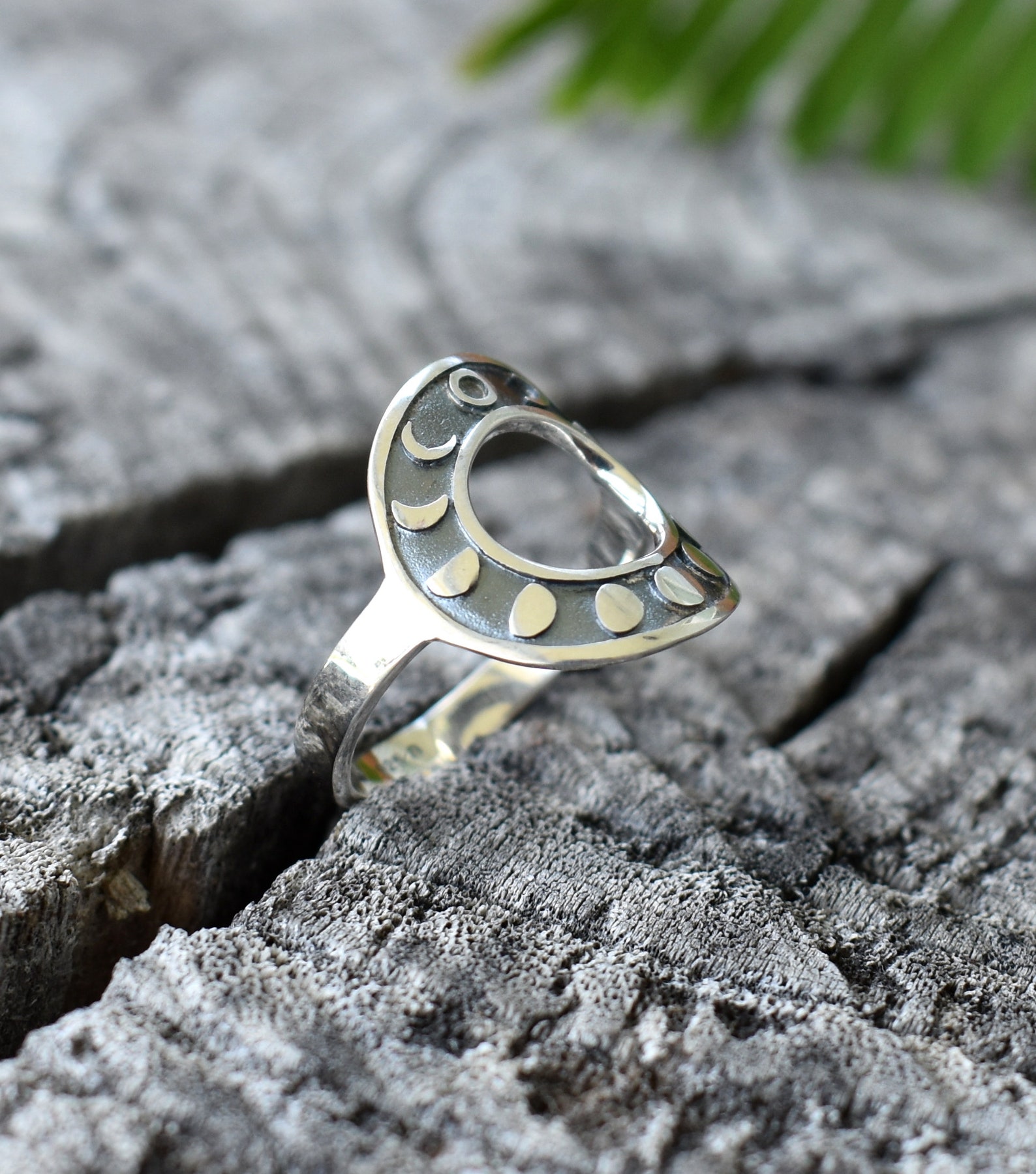 Sterling Silver Moon Phase Ring Moon Phase Jewelry Moon | Etsy