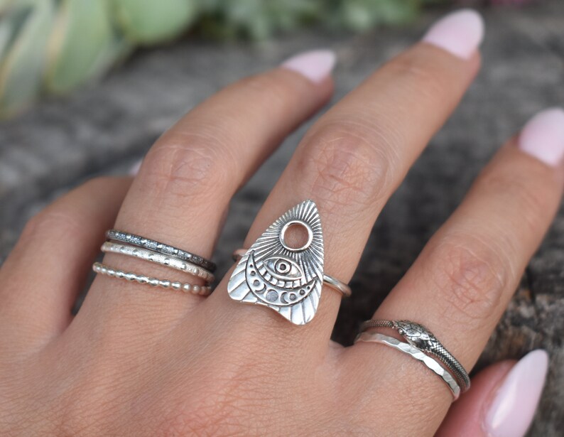 Planchette Ring, Ouija Ring, Moon Phase Ring, Witchy Jewelry, All ...
