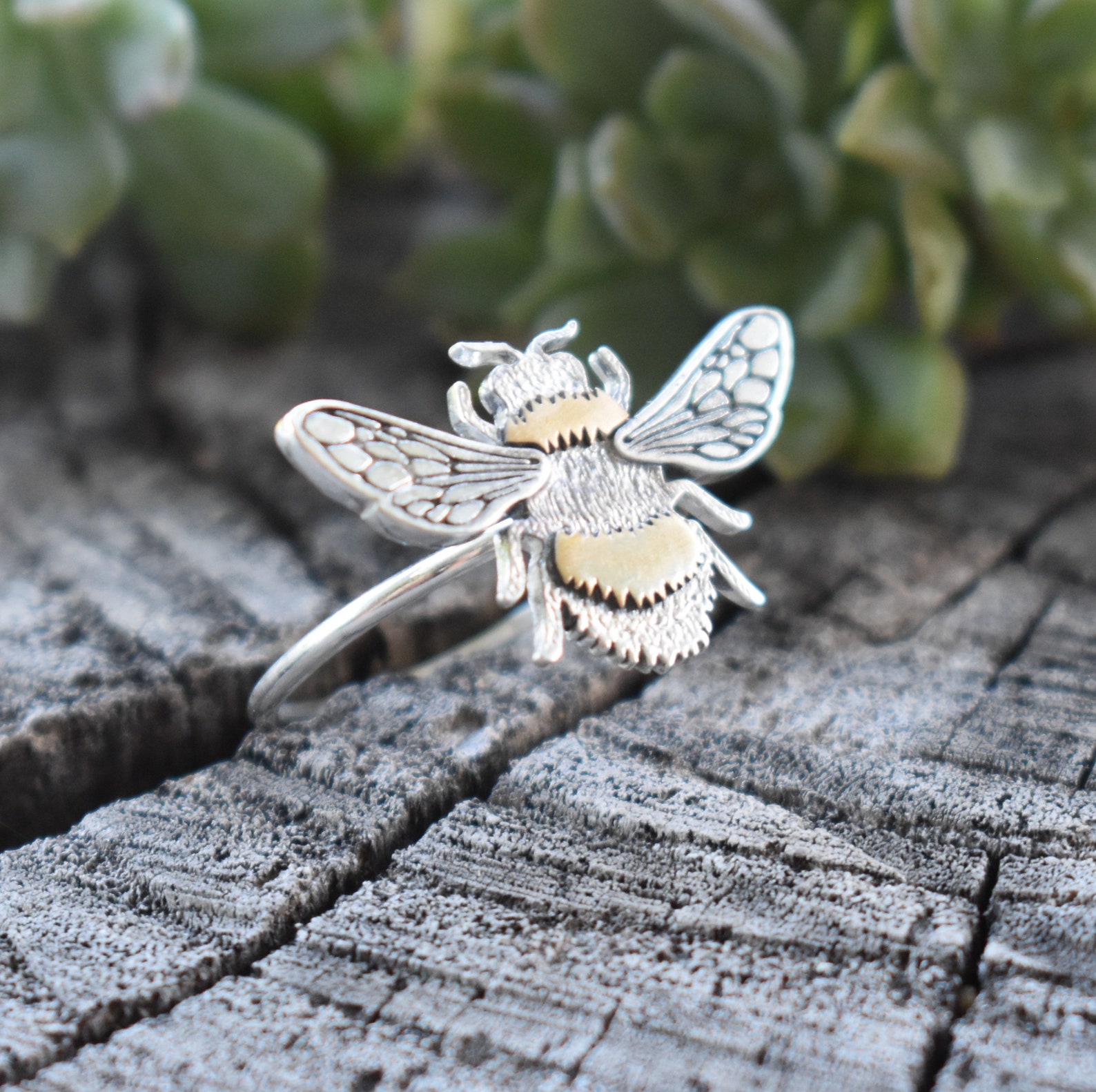Bee Ring Bumble Bee Ring Gold Bee Ring Silver Bee Ring - Etsy