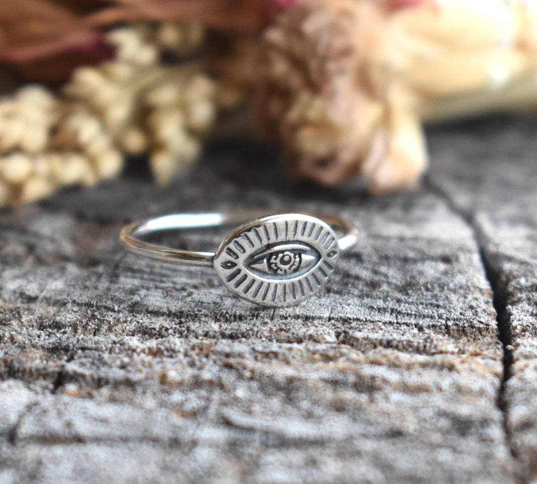 Evil Eye Ring, Silver Eye Ring, Witchy Jewelry, All Seeing Eye, Fortune ...