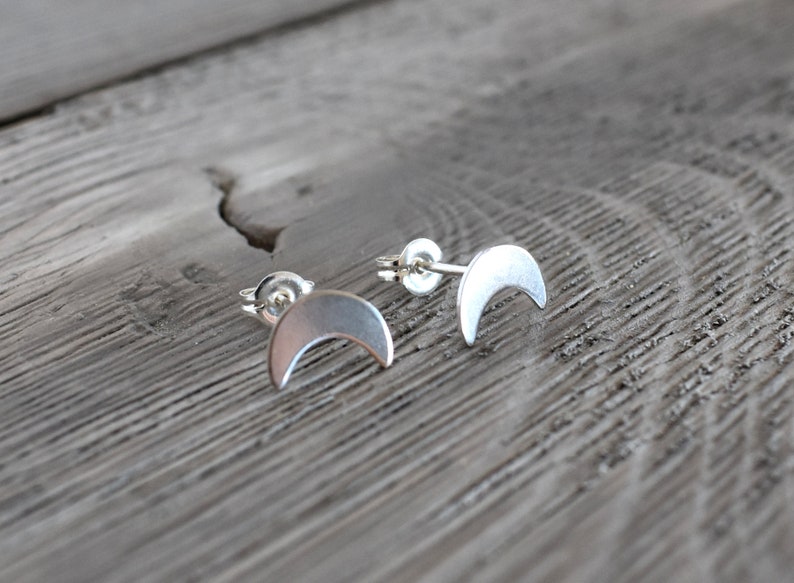Moon Studs Moon Posts Crescent Moon Studs Crescent Moon - Etsy Australia
