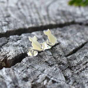 Kitty Studs, Cat Studs, Cat Earrings, Cat Stud Earrings, Cat Jewelry ...