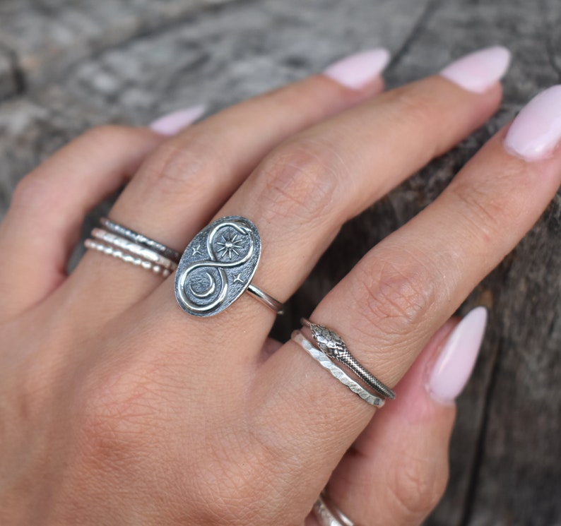 Infinity Snake Ring Ouroboros Ring Sterling Silver Snake - Etsy