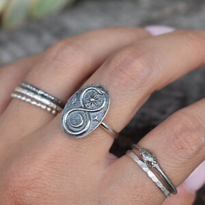Infinity Snake Ring, Ouroboros Ring, Sterling Silver Snake, Silver ...