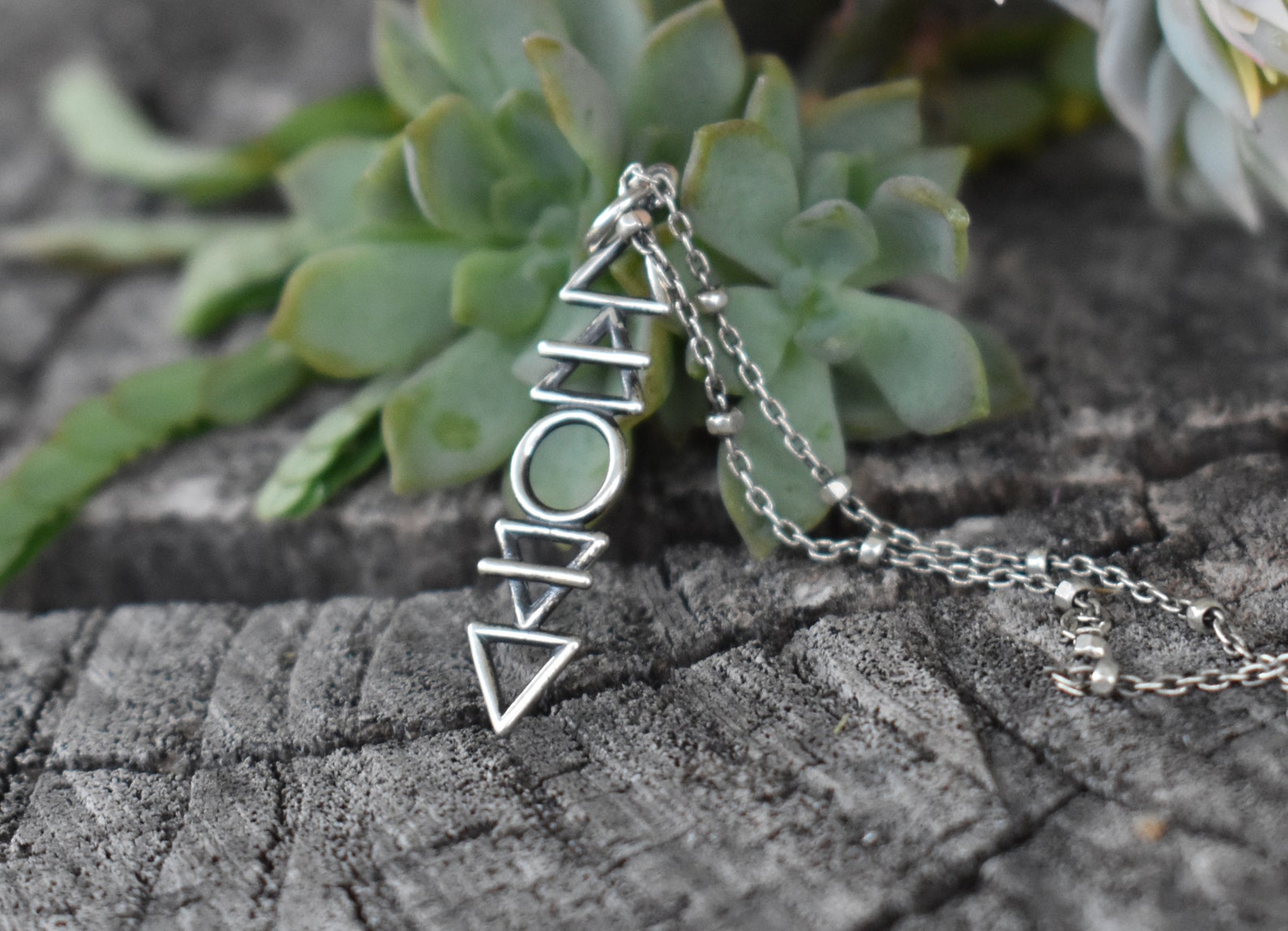 Element Necklace, Four Elements Necklace, Sterling Silver Element ...