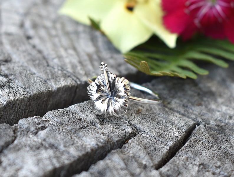 Hibiscus Ring Hibiscus Flower Ring Tropical Ring Plant - Etsy