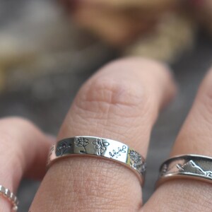 Birth Flower Ring, Flower Ring, Floral Ring, Floral Eternity Band ...