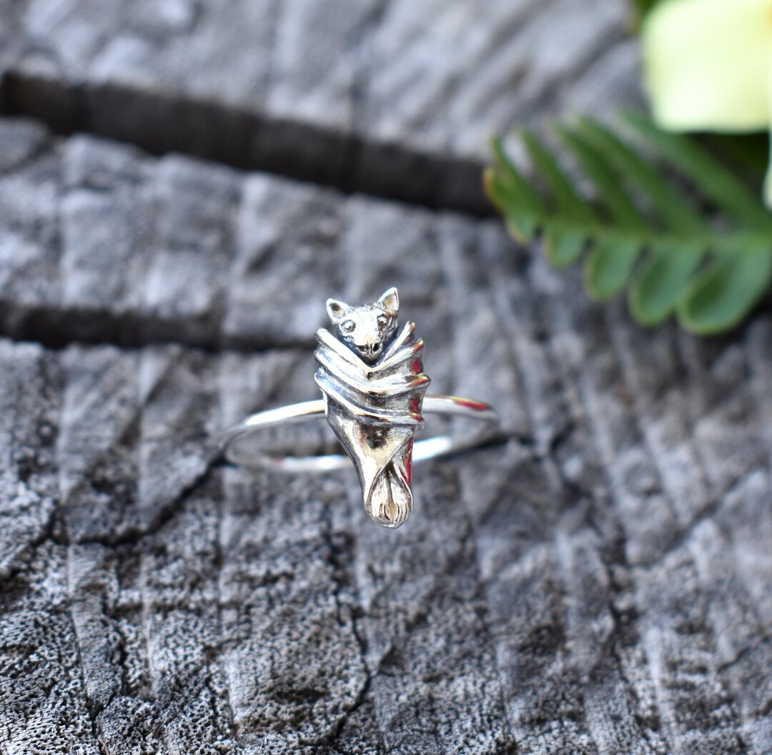 Bat Ring, Bat Medicine, Sterling Silver Bat, Silver Bat Ring, Gothic ...