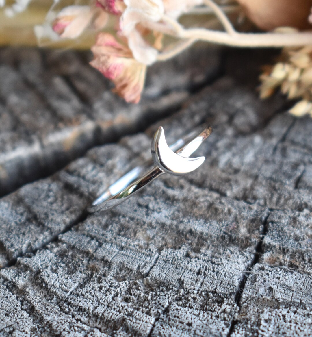 Moon Ring, Crescent Moon Ring, Moon Phase Ring, Moon Phases, Opal Ring ...