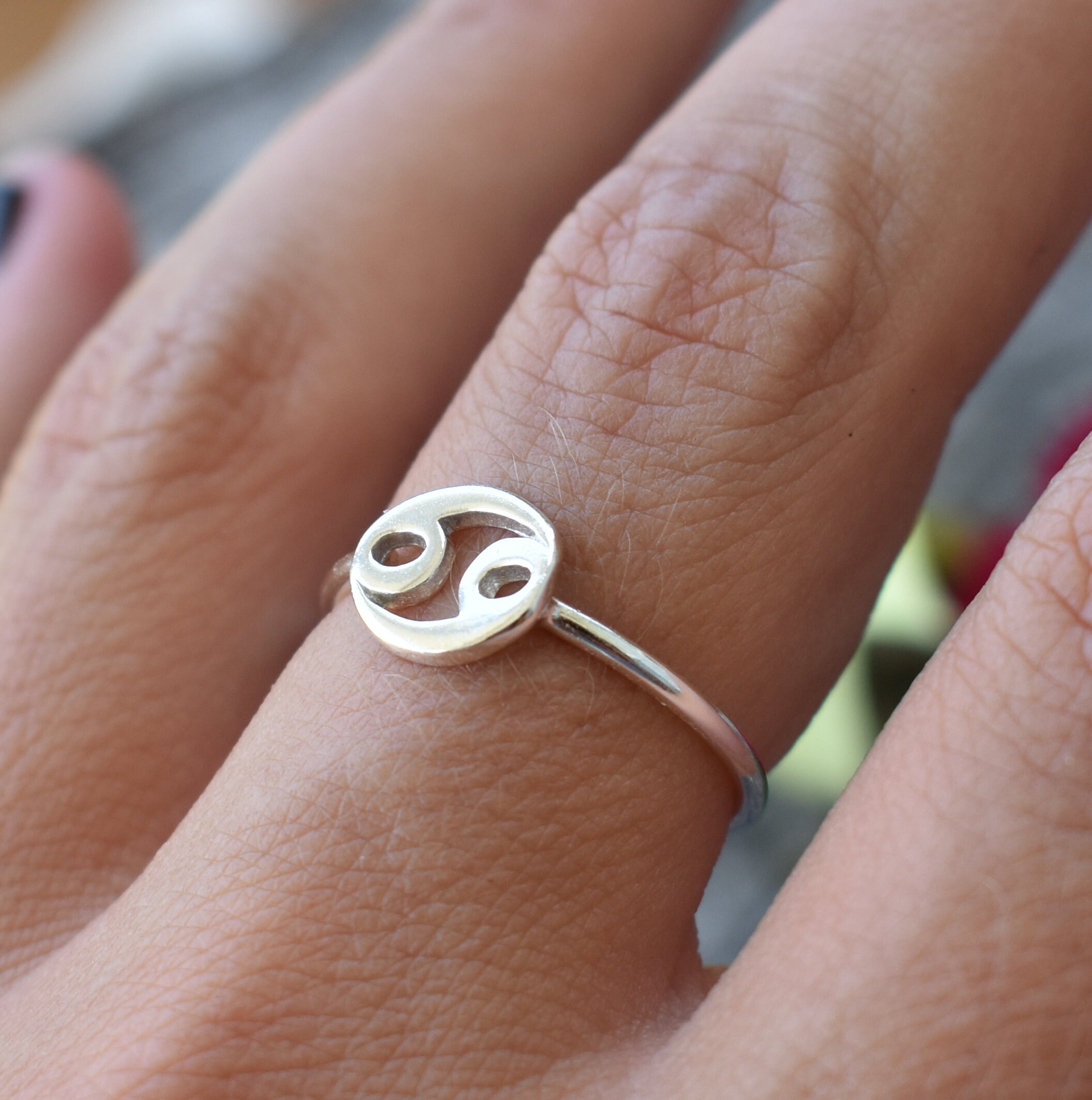 Zodiac Ring Zodiac Sign Ring Cancer Ring Birth Date Ring | Etsy