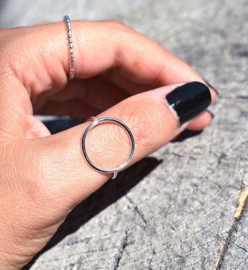 Karma Ring Circle Ring Silver Circle Ring Infinity Ring - Etsy