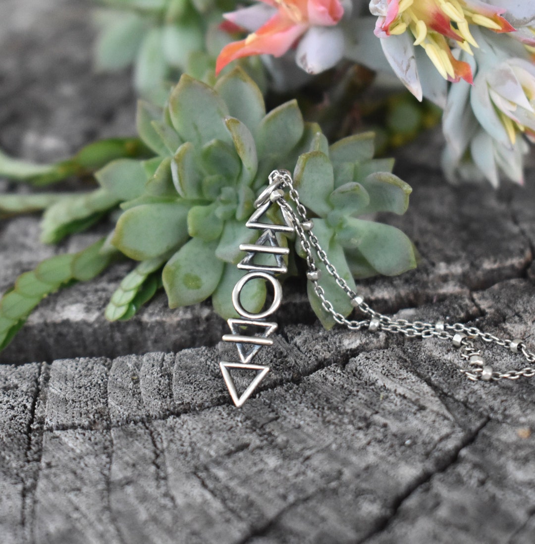 Element Necklace, Four Elements Necklace, Sterling Silver Element ...