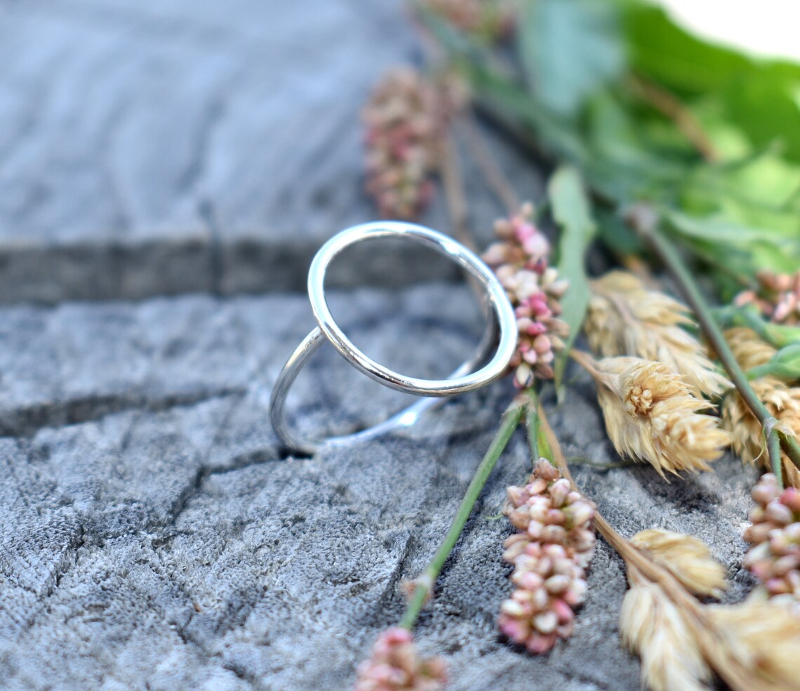 Karma Ring Circle Ring Silver Circle Ring Infinity Ring - Etsy