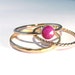 Ruby Ring, Gold Ruby Rings, Ruby Stacking Set, Stacking Rings, July Birthstone Rings, July ...