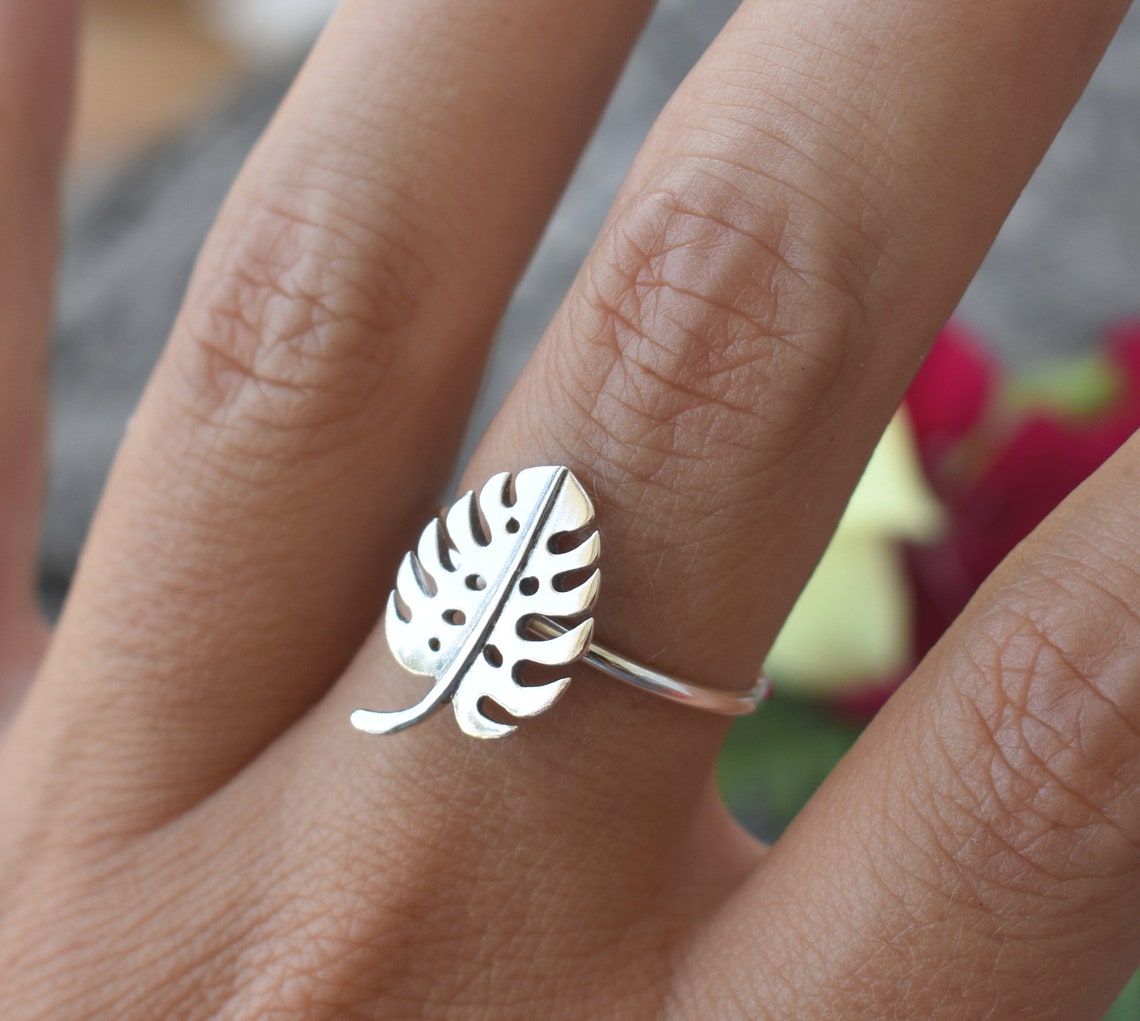 Monstera Ring Monstera Leaf Ring Tropical Ring Plant Lover - Etsy