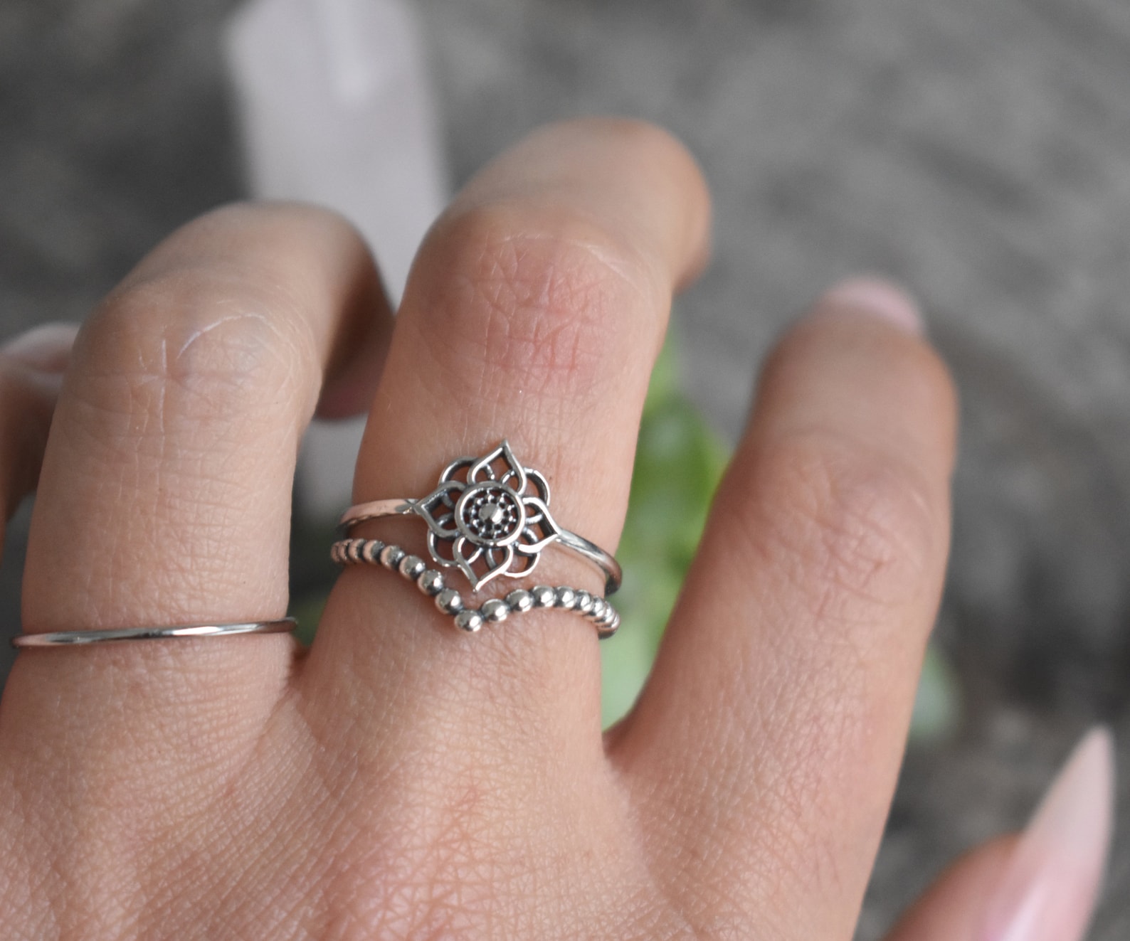 Mandala Ring Boho Ring Sacred Geometry Ring Meditation - Etsy