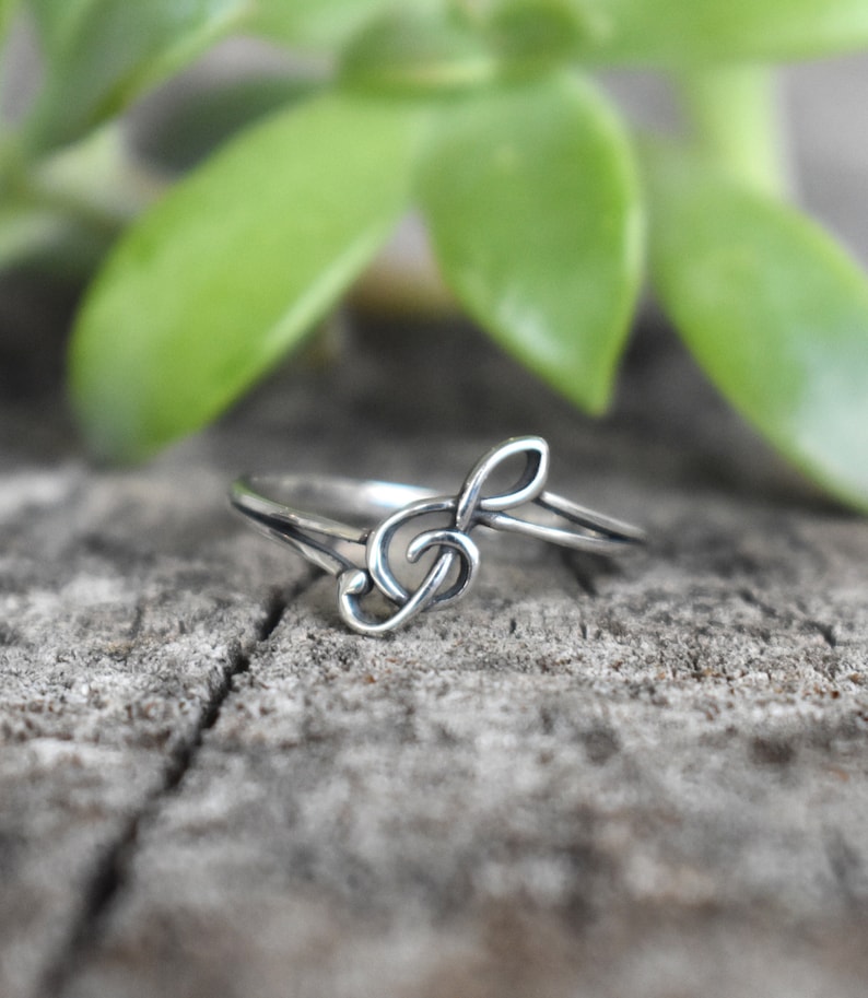 Treble Clef Ring, Music Ring, Singer Ring, Song Writer Ring, Musician ...