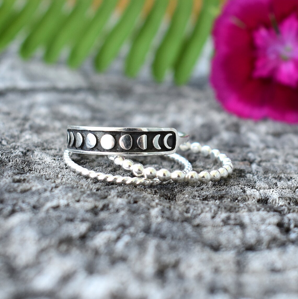 Sterling Silver Moon Phase Ring Moon Phase Jewelry Moon | Etsy