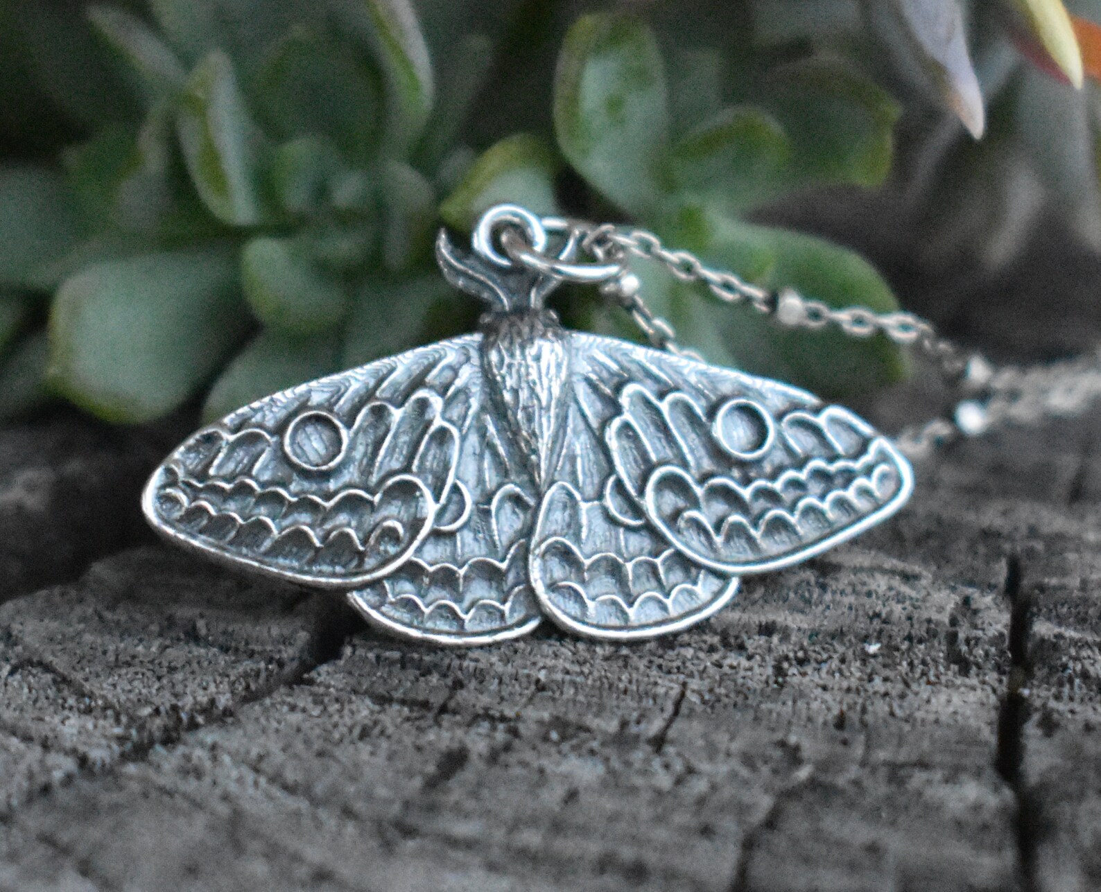 Moth Necklace Large Moth Moth Jewelry Luna Moon - Etsy