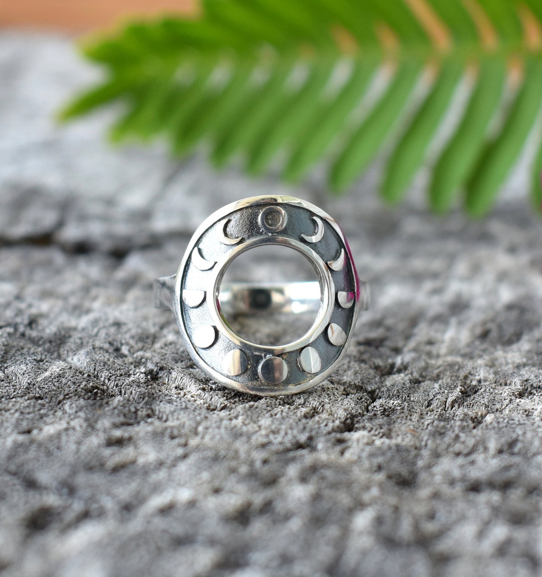 Sterling Silver Moon Phase Ring, Moon Phase Jewelry, Moon Phase, Moon ...