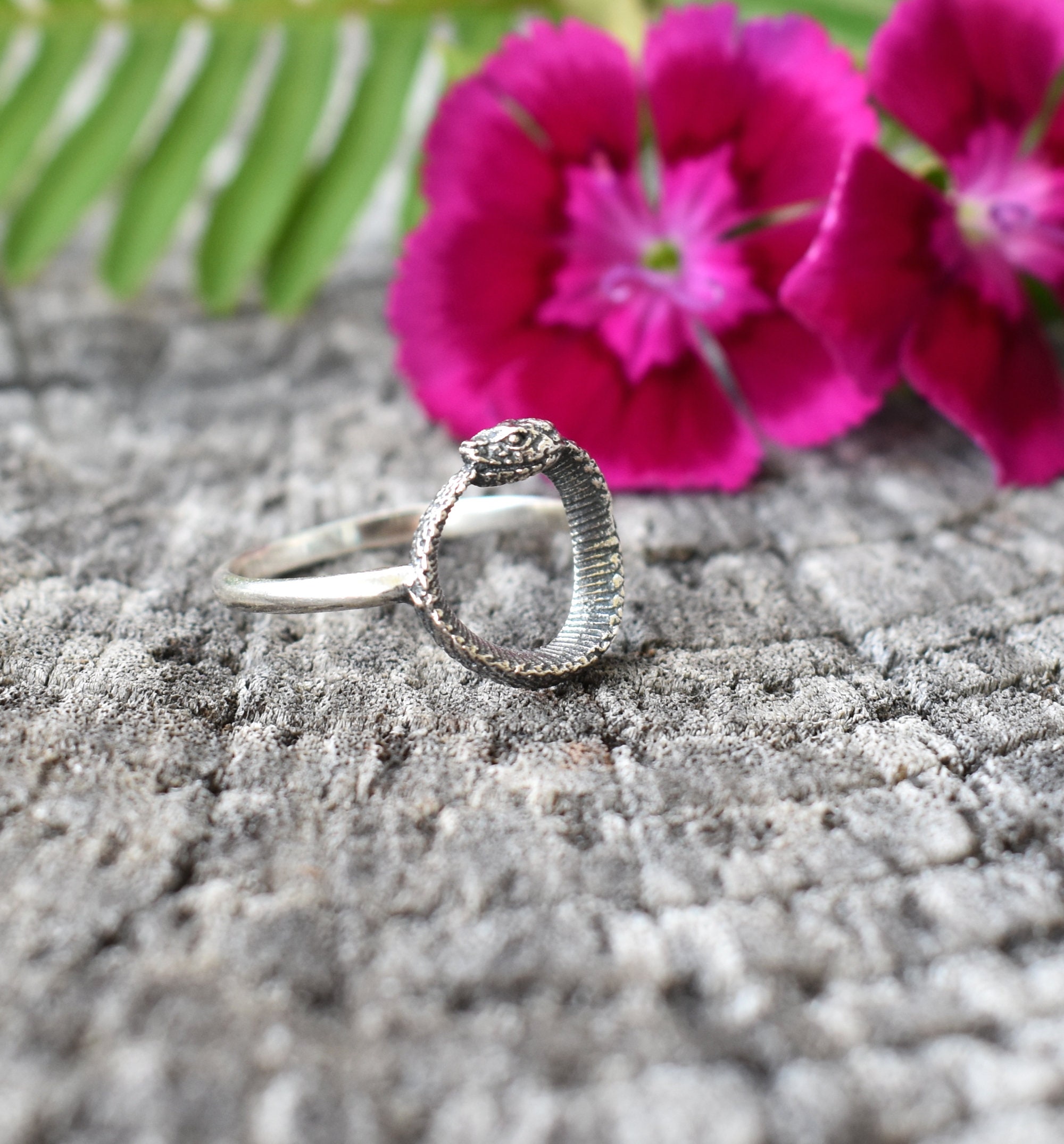 Ouroboros Ring Snake ring sterling silver snake silver | Etsy