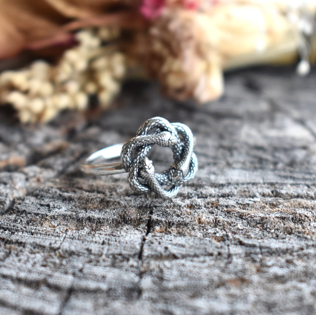 Knot Ring, Snake Knot Ring, Celtic Snake, Ouroboros Ring, Snake Ring ...