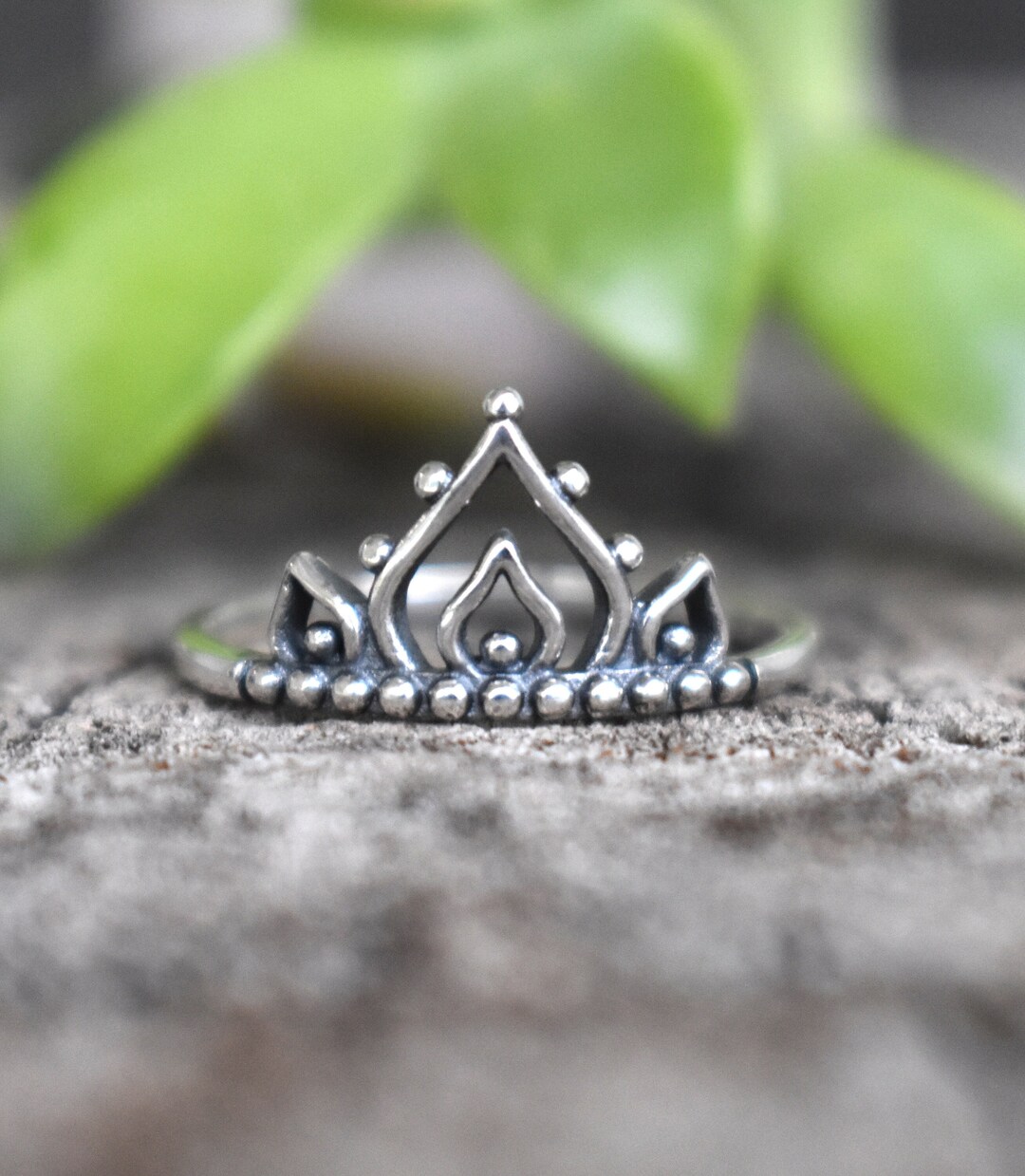 Henna Ring, Sterling Silver Boho Ring, Petal Ring, Bali Style Ring ...