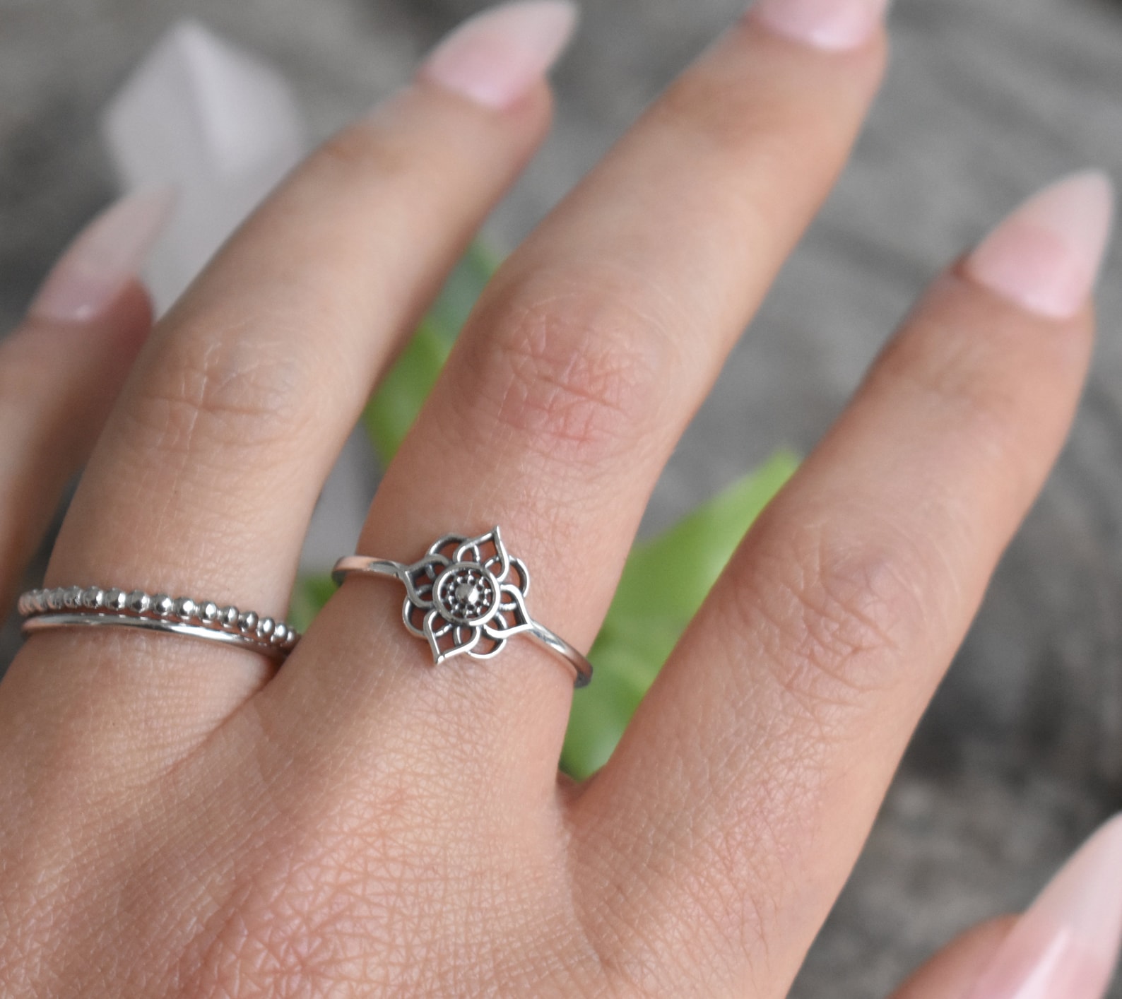 Mandala Ring Boho Ring Sacred Geometry Ring Meditation - Etsy