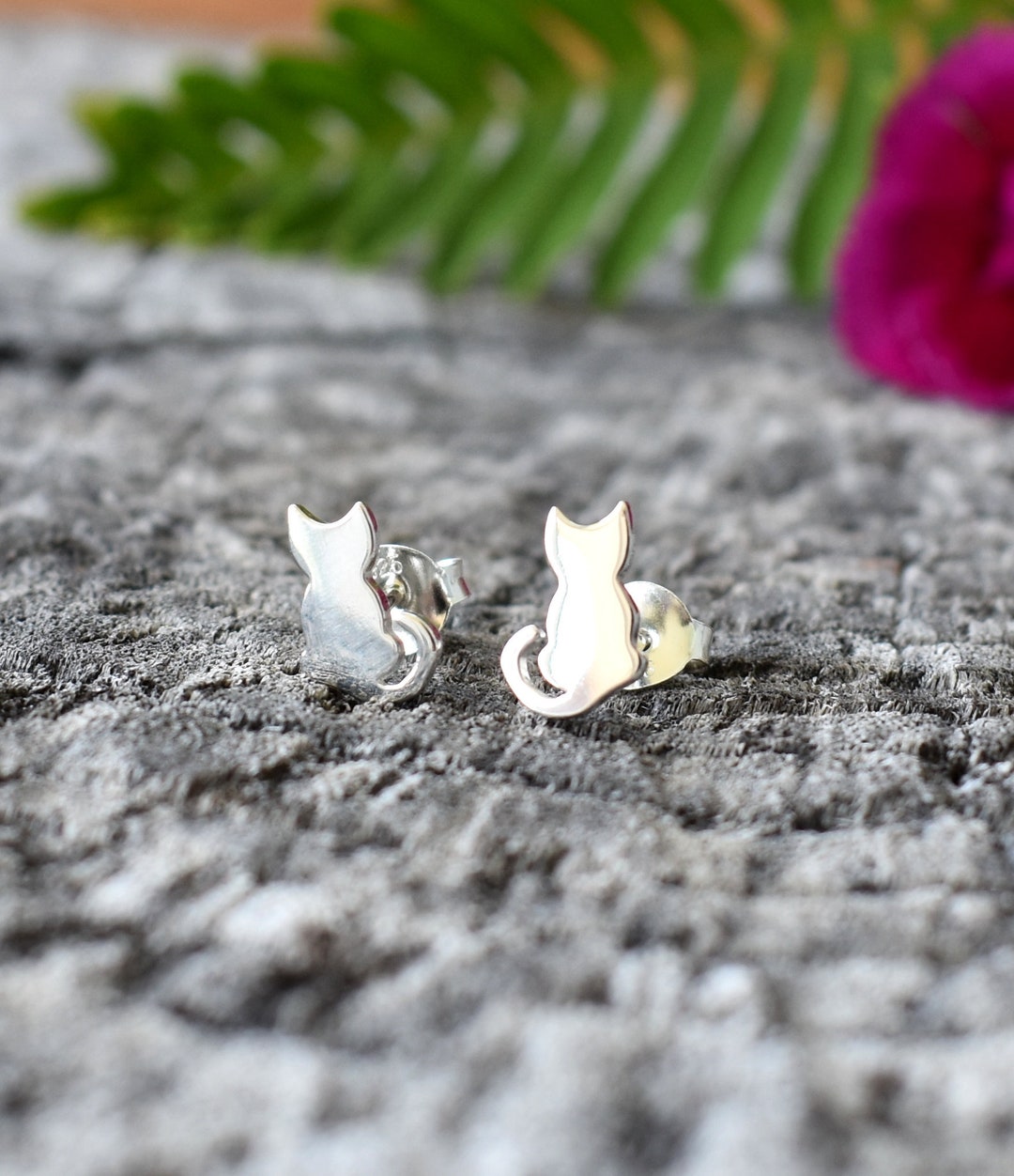 Kitty Studs, Cat Studs, Cat Earrings, Cat Stud Earrings, Cat Jewelry ...