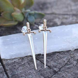 Sword Earrings, Sword Studs, Dagger Earrings, Ace of Swords, Queen of Swords, King of Swords ...