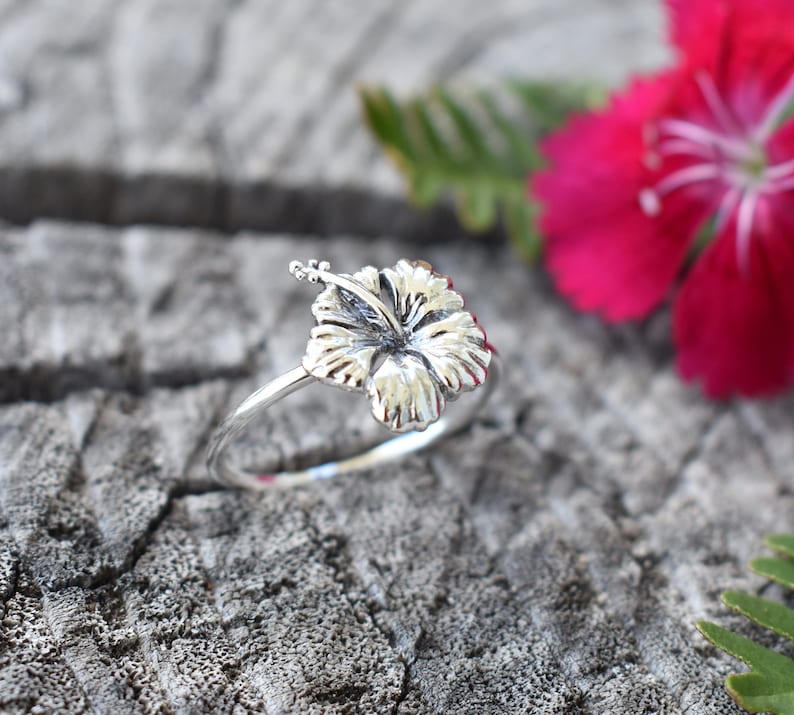 Hibiscus Ring Hibiscus Flower Ring Tropical Ring Plant - Etsy