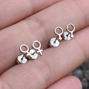 Female Symbol Earrings, Male Symbol Earrings, Female Studs, Male Studs ...