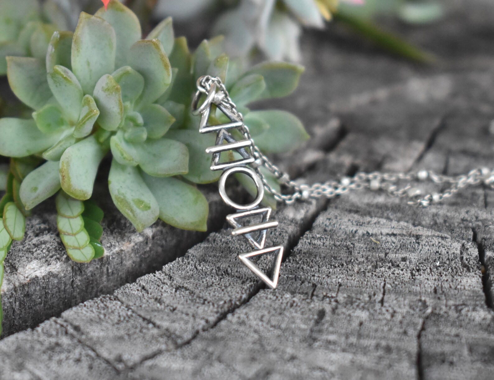 Element Necklace, Four Elements Necklace, Sterling Silver Element ...