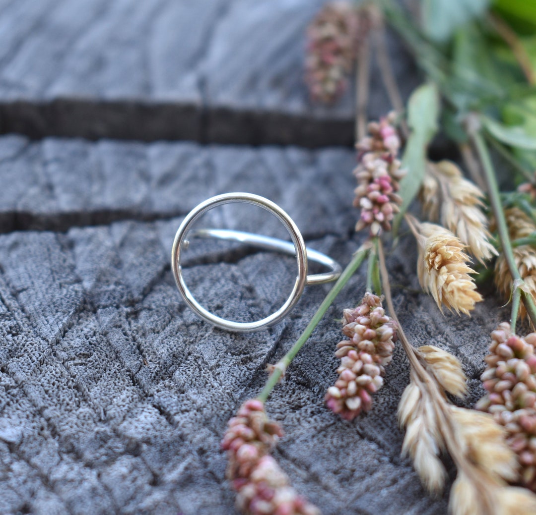 Karma Ring, Circle Ring, Silver Circle Ring, Infinity Ring, Eternity ...
