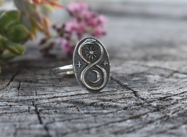 Infinity Snake Ring Ouroboros Ring Sterling Silver Snake - Etsy